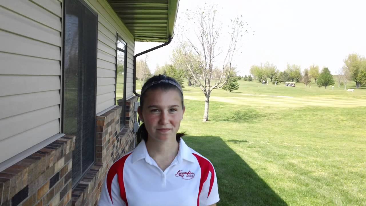 Brooke Kroeger with Kuemper Girls Golf after CYO Meet in Breda - YouTube