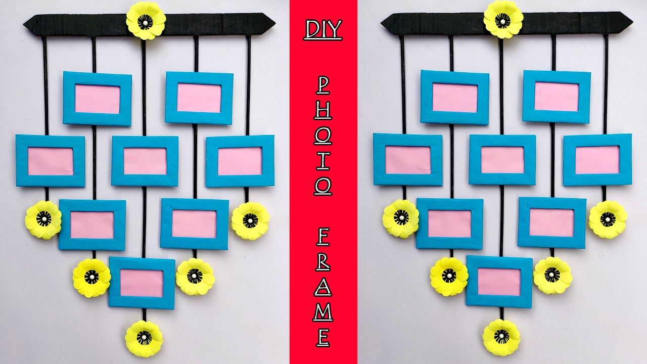 DIY Paper Photo Frame Making Easy Tutorial / How to make a Unique Photo ...