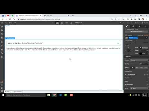 Create FAQ In Webflow | Interactive FAQ Accordion In Webflow Design ...