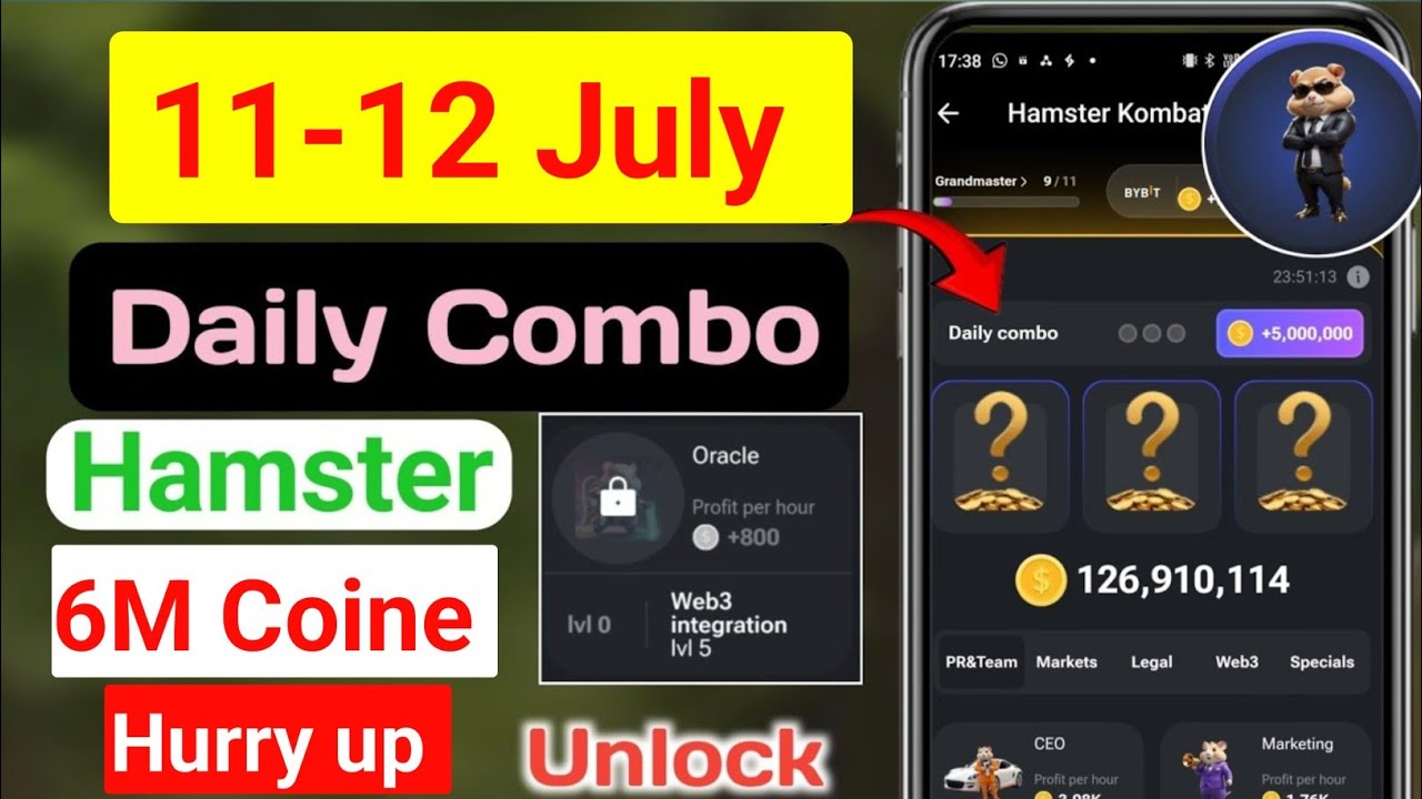 Today Combo Hamster kombat 6M coine || Hamster kombat new code new ...