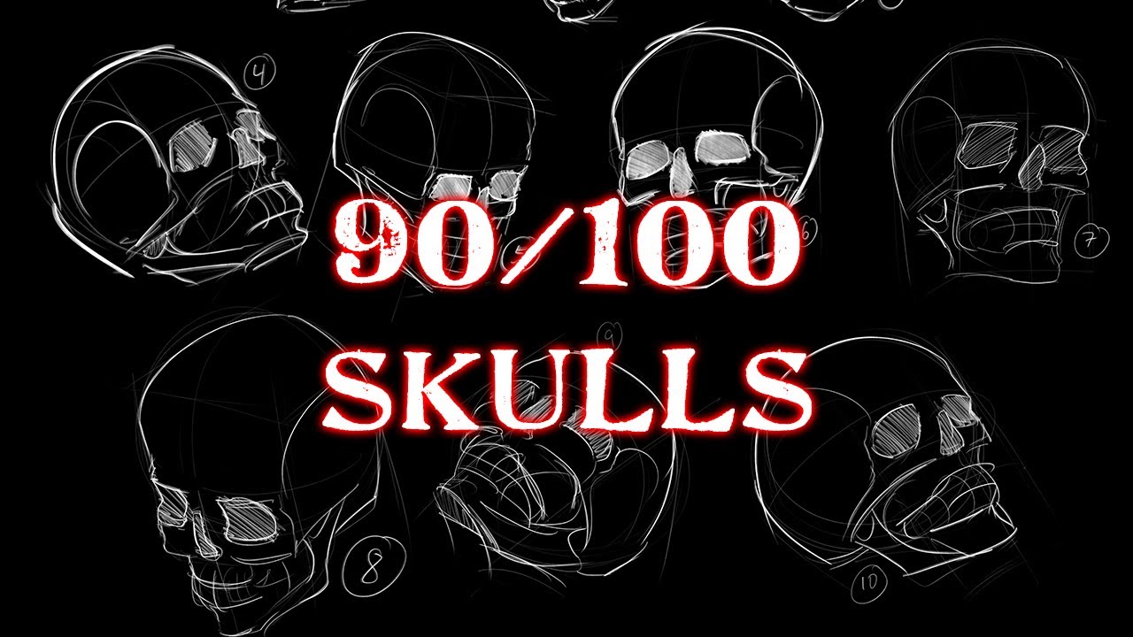 DAY 9: fast skulls from imagination. - YouTube