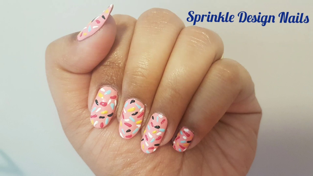 Sprinkle Nail Art Design | MyNailArtDesigns - YouTube