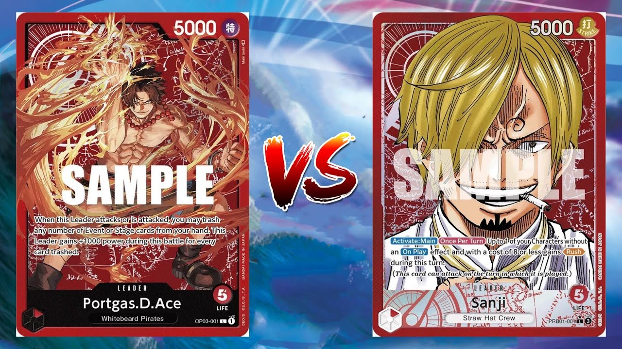 One Piece TCG Fire Fist Ace VS Red Sanji!! - YouTube