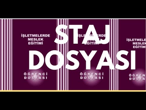 STAJ DEFTERİNİ DOLDURMA-Staj Defterine Çalışma Sayfalarını Yazma Kuralları
