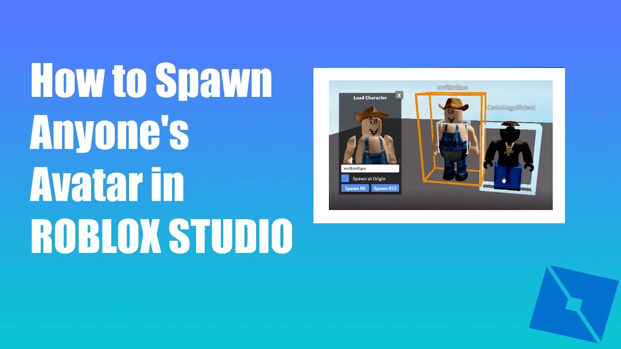 How to Add/Spawn Anyone's Avatar in ROBLOX STUDIO - YouTube