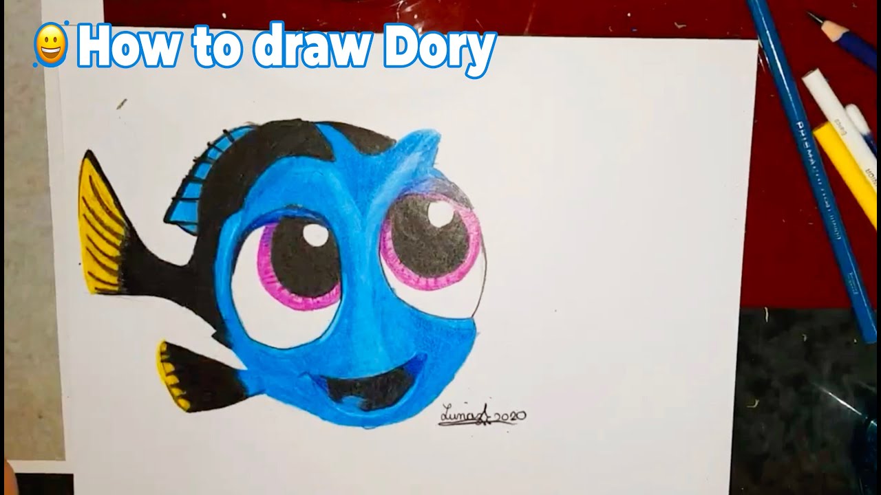 How to draw dory easy - YouTube