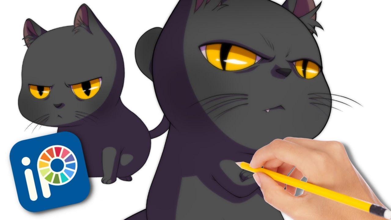 Chibi Black Cat Kamiferreiraoficial Desenhando Chibis Youtube