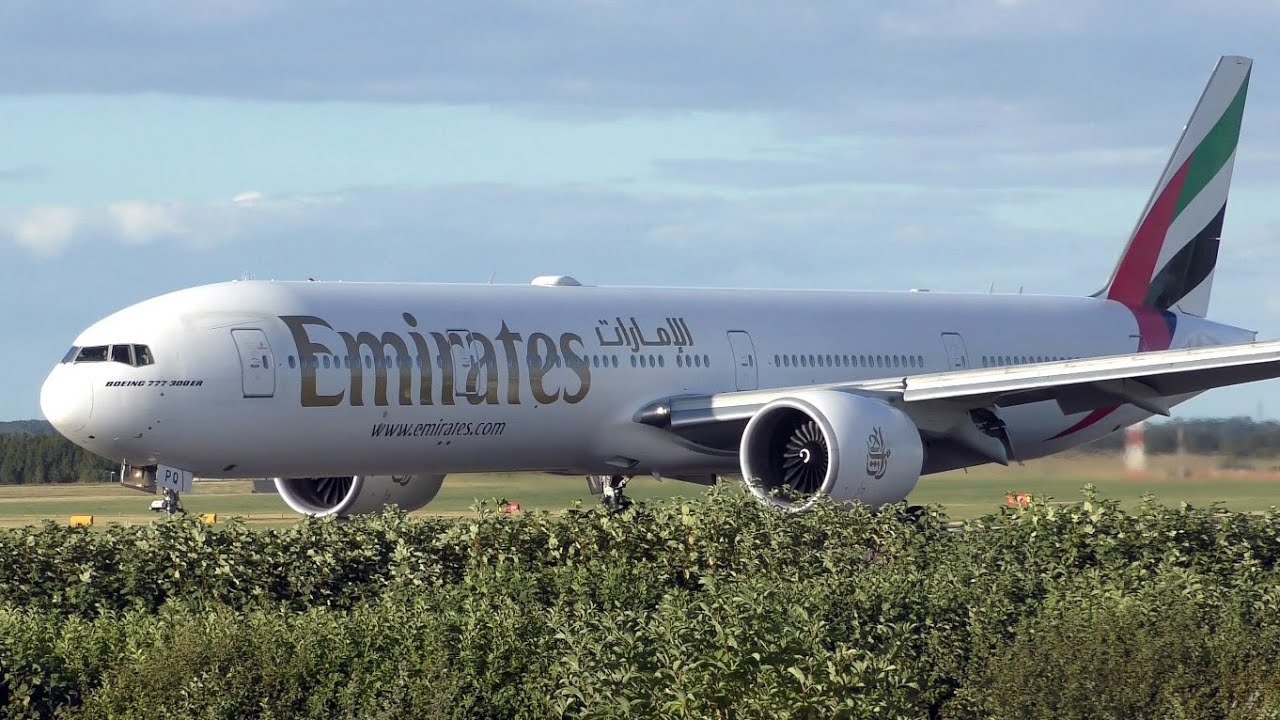 [4k] AMAZING Landings and Take off at Newcastle | Emirates, KLM plane ...