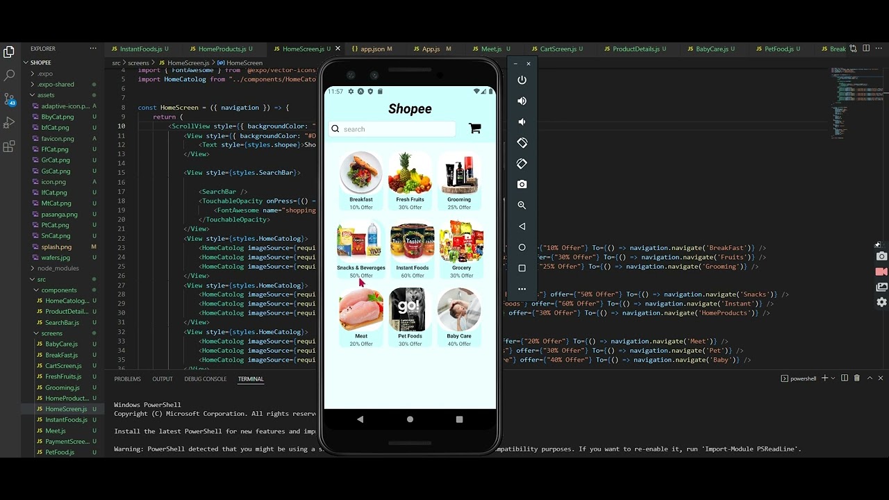Shopee | React-Native | E-commerce Application | JavaScript - YouTube