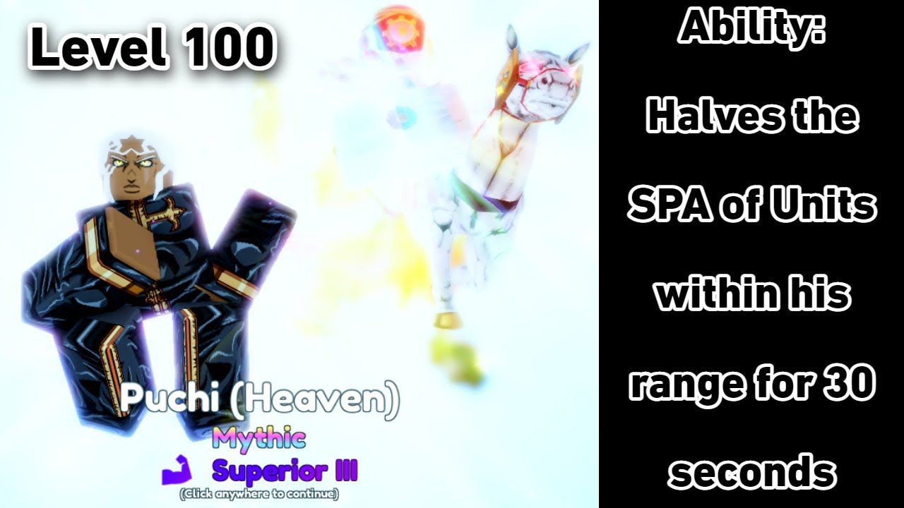 New Level 100 Evolved Pucci Heaven Showcase - YouTube