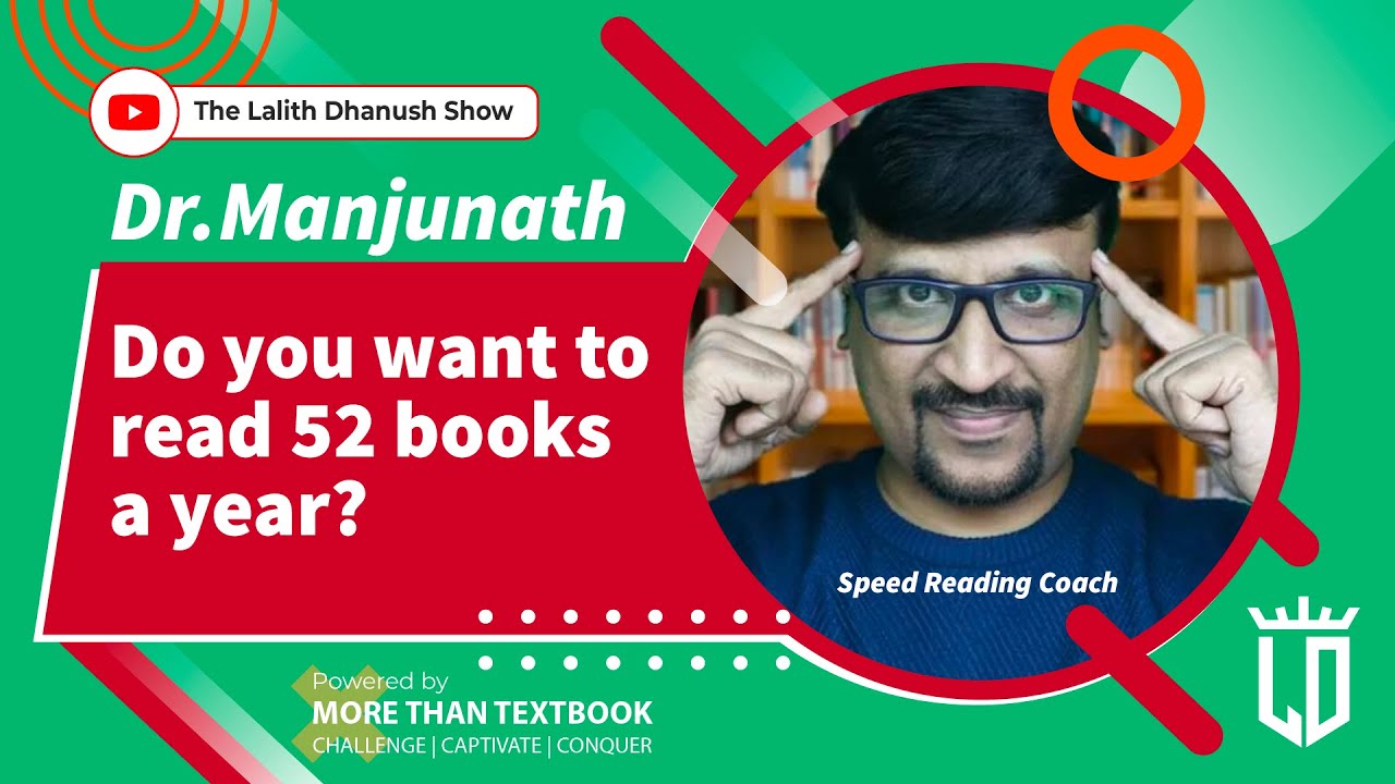 Learn how to read 52 books a year | Techniques to read faster | Mind Coach Manjunath | Ep 23 ...