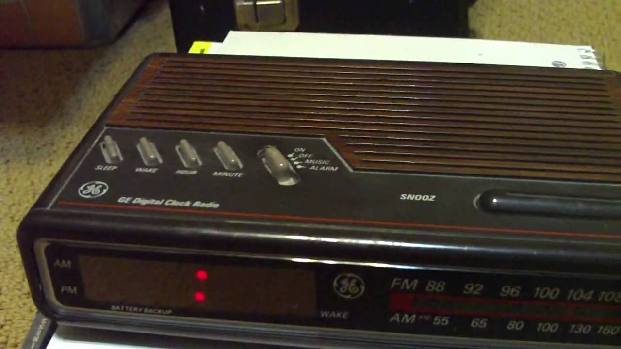 General Electric clock radio - YouTube