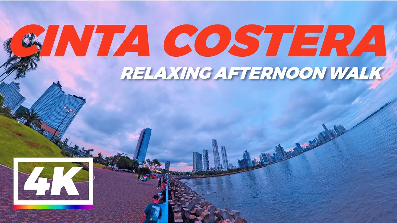 Cinta Costera afternoon walk, Panama City 4K. - YouTube