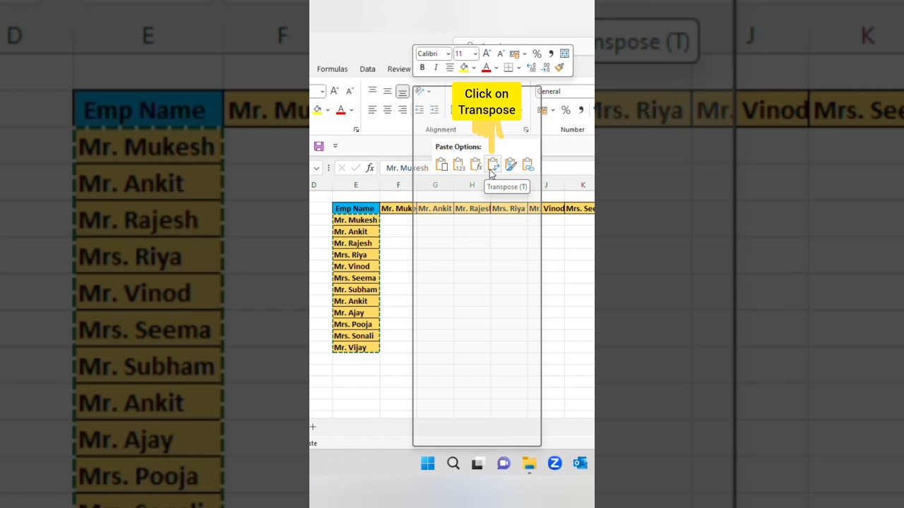 Secret Tricks How To Convert Column Data To Row In Excel Transpose Data Secret Tricks How To Convert Column Data To Row In Excel Transpose Data
