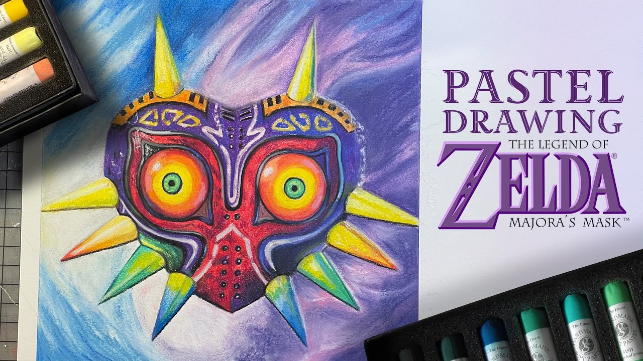 Drawing Majora's Mask ️ from The Legend of Zelda (Nintendo) in Pastels ...