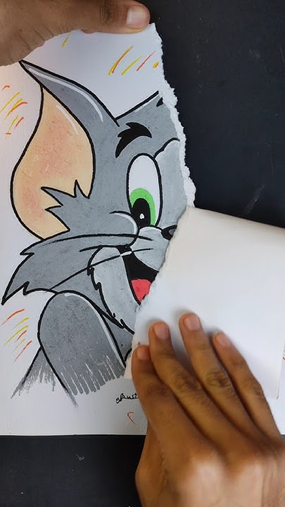 قطعت رسمة توم ورسمتها من جديد🥺متوقعتش النتيجة🔥 - YouTube