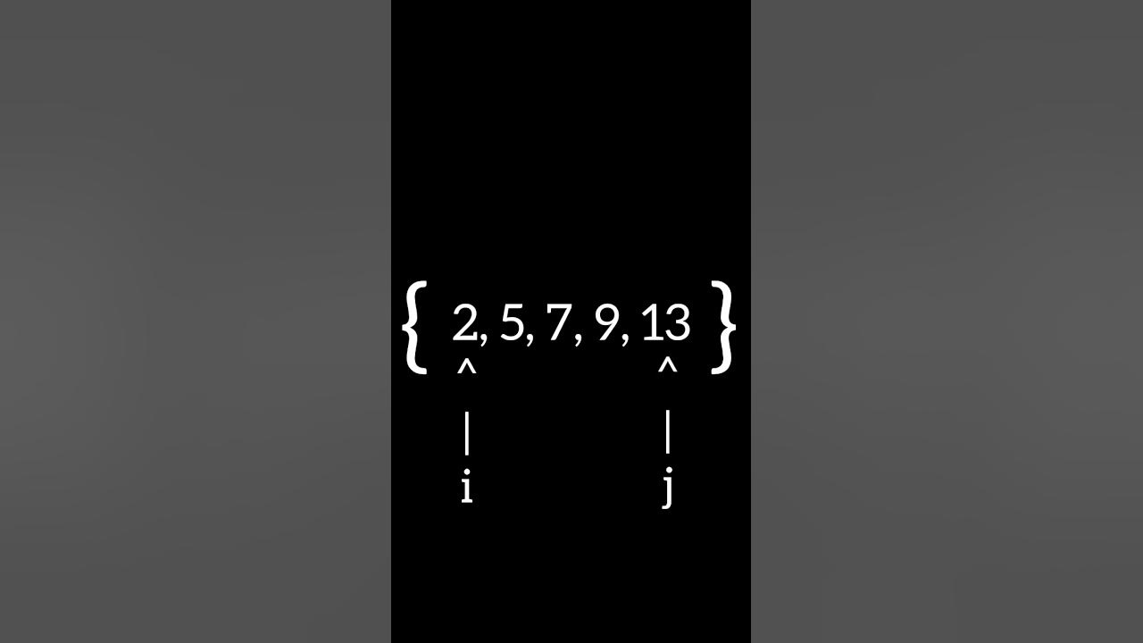2 Sum Using 2 Pointer Algorithm Shorts Coding Algorithm Youtube