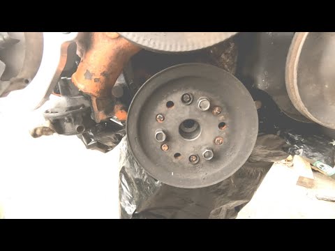 283 crank damper and snout drilling - YouTube