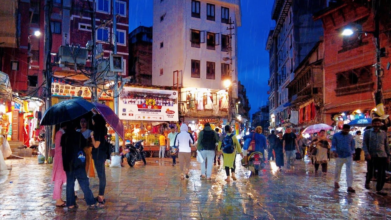 Walking Downtown Kathmandu at Night | Bishal Bazaar, New Road to Jamal ...