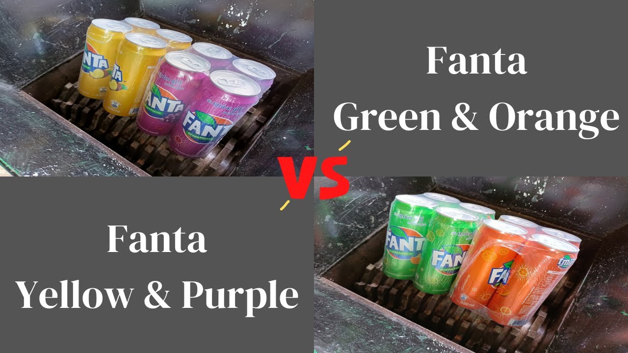 Wow! Fanta (Yellow, Green, Purple & Orange) Explode vs Fast Shredder ...