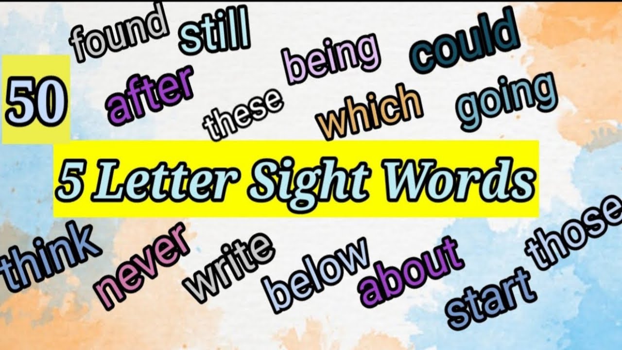 4 5 Letter Sight Words Tricky Words In English Common Words How To 4-5-letter-sight-words-tricky-words-in-english-common-words-how-to