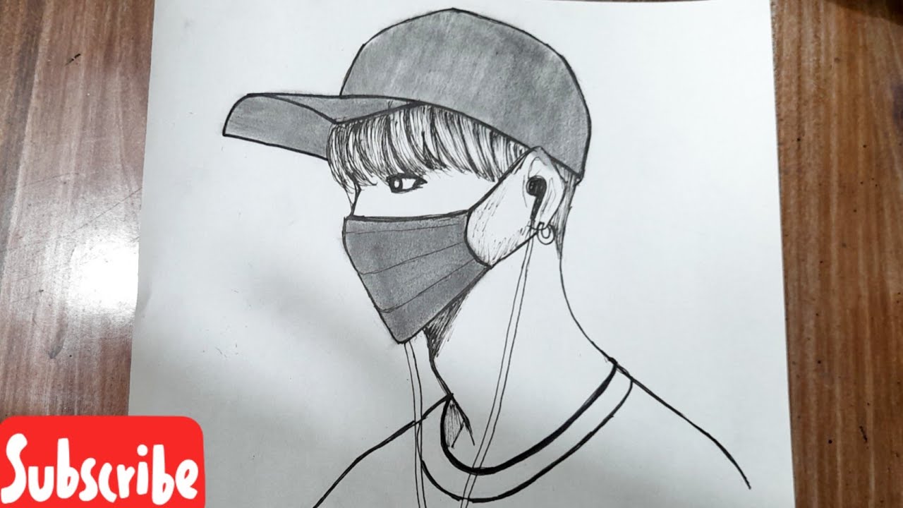 How to draw anime boy wearing a mask || Anime drawing tutorial - YouTube