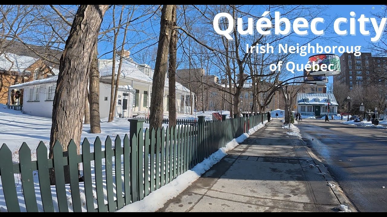 [4k60FPS] Quebec city walk|Quebec city old town and irish neighborhood ...