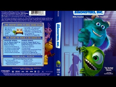 Opening & Closing to Monsters, Inc. (2001) 2002 DVD (Fullscreen version/Disc 1)