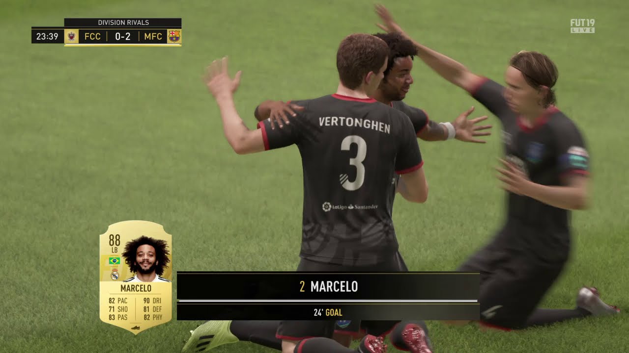 FIFA 19 Clip #5 - Marcelo Scores Half Field Free Kick GOAL! - YouTube