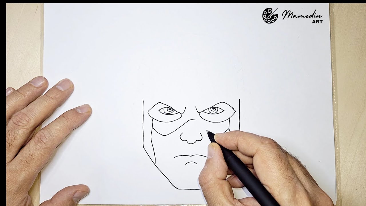 How to draw KAPTAIN AMERICA | EASY DRAWING - YouTube