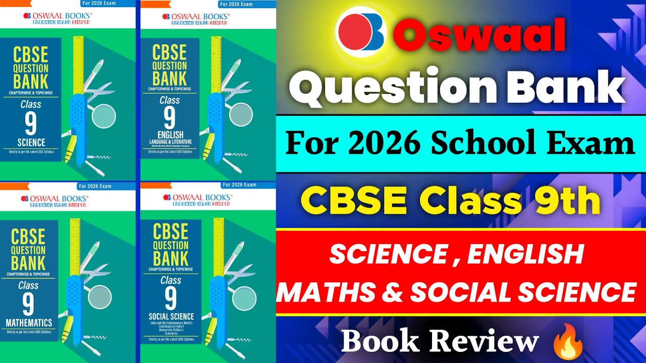Class 9 Oswaal Question Bank 2026 - Honest Review🔥 | Best Book for CBSE ...