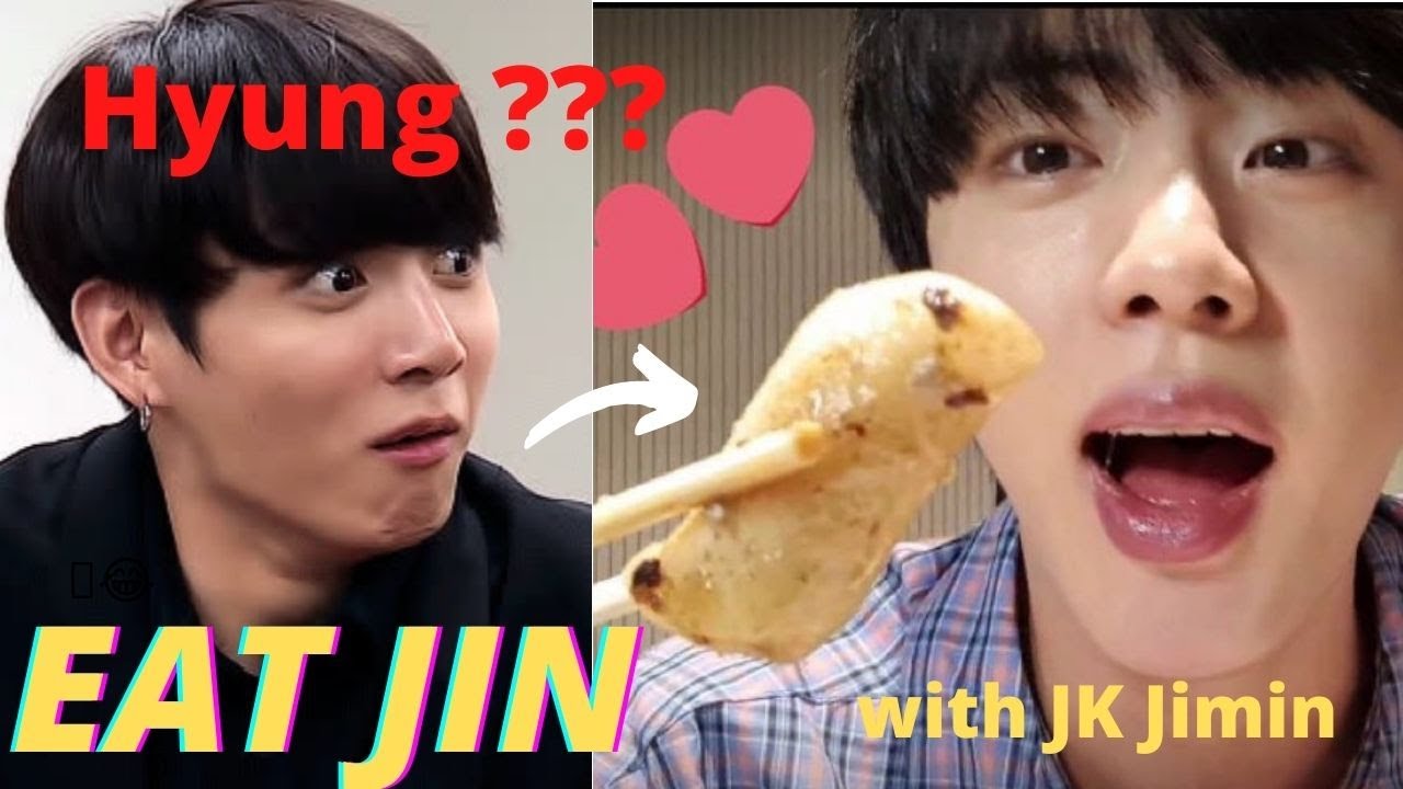 BTS JIN - EAT JIN || with JK and Jimin || funny moment🤣😂😏 - YouTube