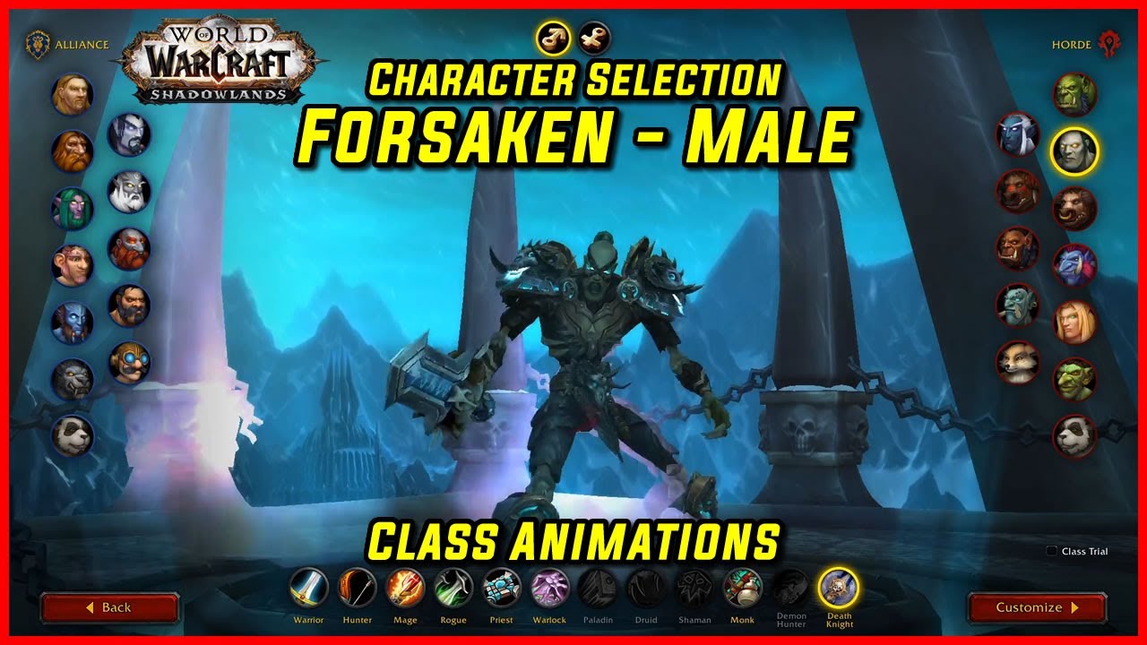 WoW Class Animations - Forsaken Undead Male - WoW Shadowlands Character ...