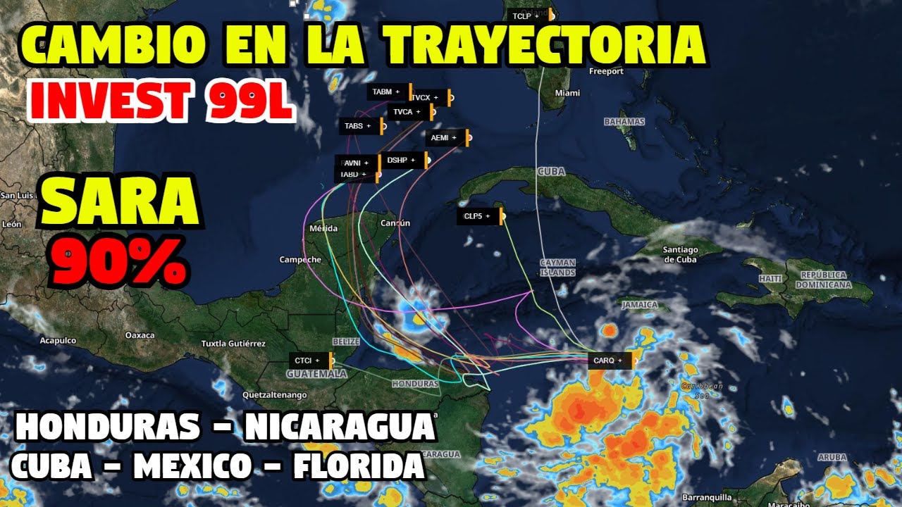 ACTUALZACION DE ULTIMO MINUTO, CAMBIOS EN LA POSIBLE TRAYECTORIA DE LA ...