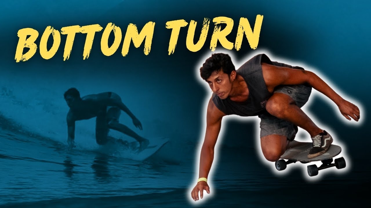 How To Frontside Bottom Turn On a Surfskate / Surf Training - YouTube