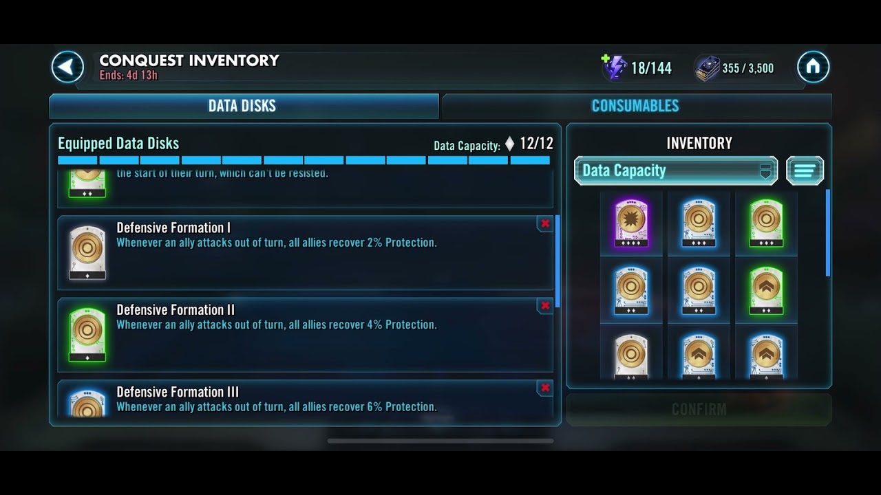 GAS plus defensive formation. Conquest Star Wars Galaxy of Heros SWGOH ...