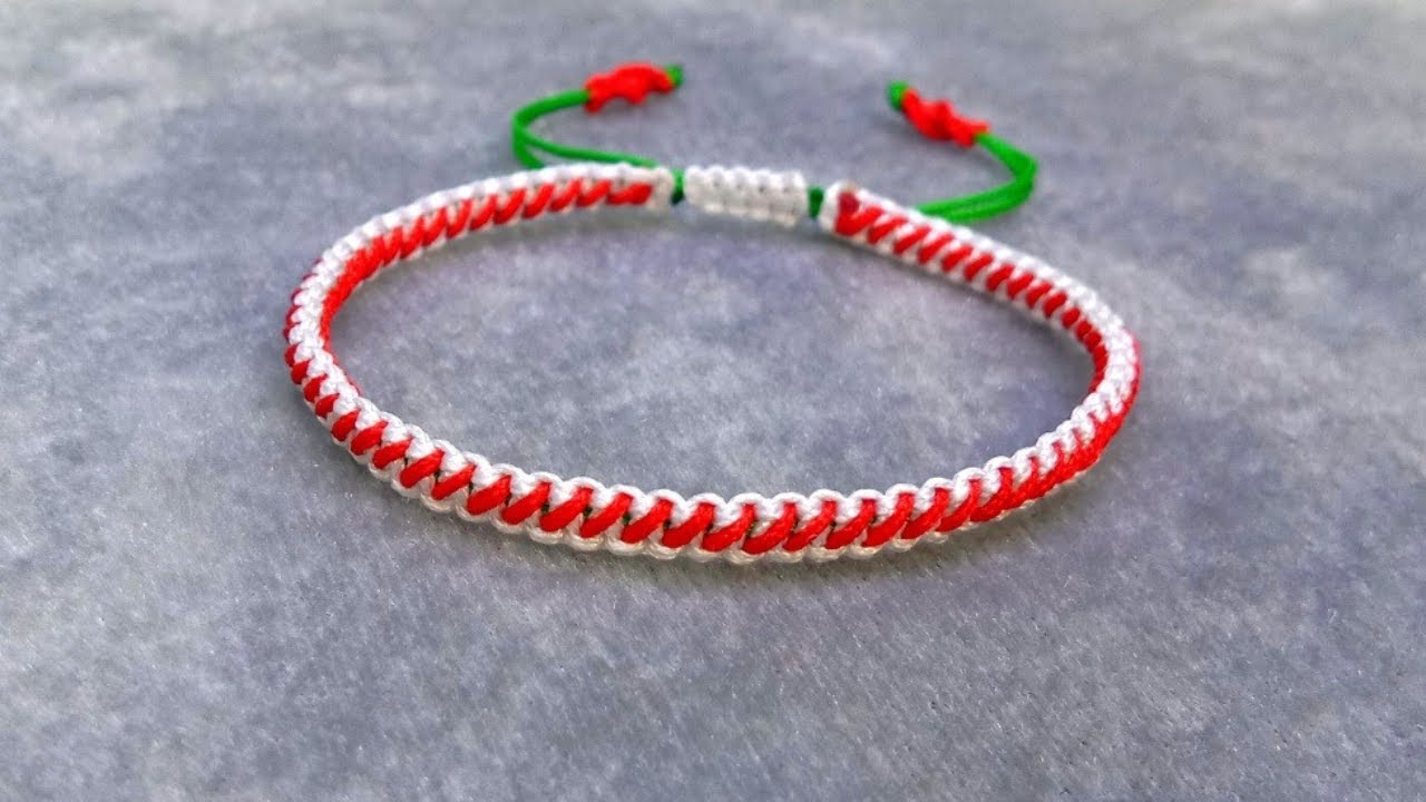 Simple Three Colors Macrame Bracelet / Macrame Bracelet Tutorial - YouTube