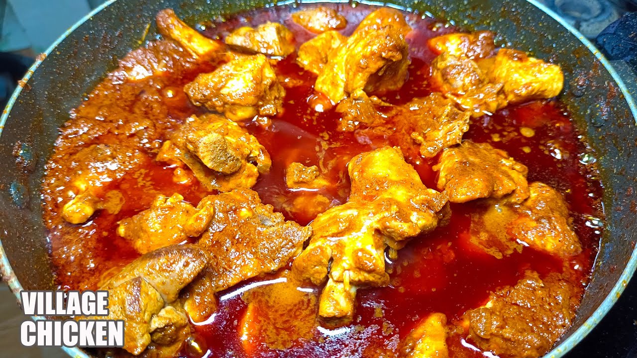 EASY VILLAGE STYLE SPICY CHICKEN RECIPE | CHICKEN MASALA CURRY RECIPE ...