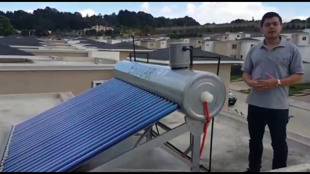 INSTALACION - CALENTADOR DE AGUA SOLAR - MARCA E-SOLAR - YouTube