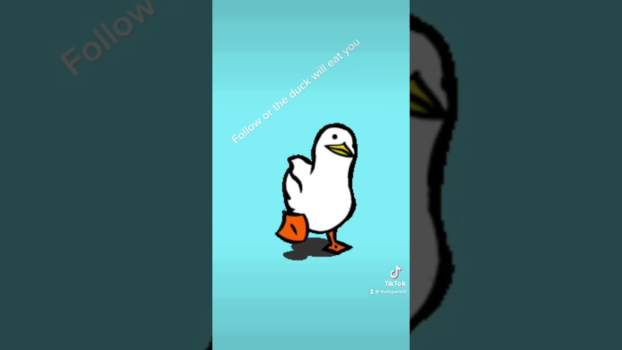 Follow or else the duck will eat you - YouTube