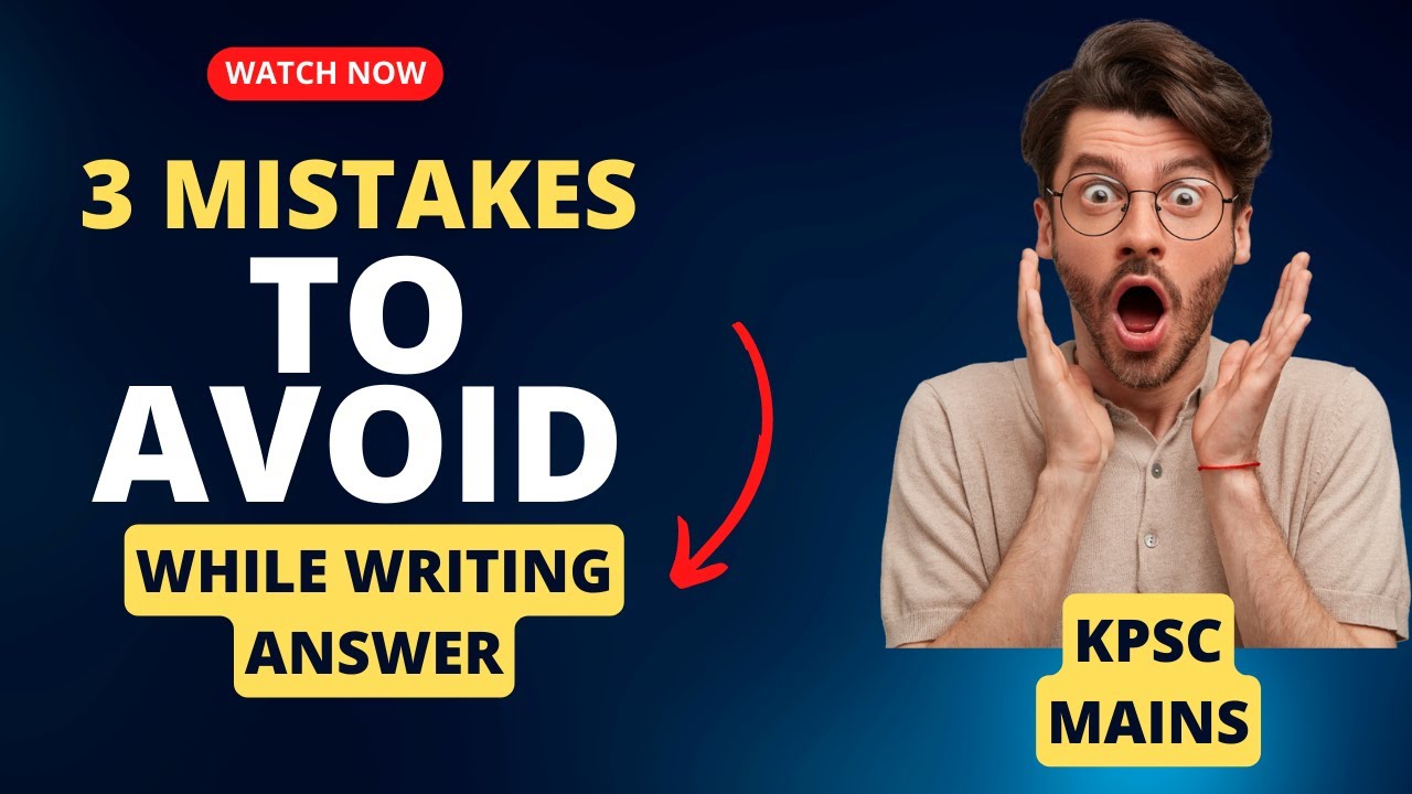 3 Mistakes to avoid while writing answer - YouTube