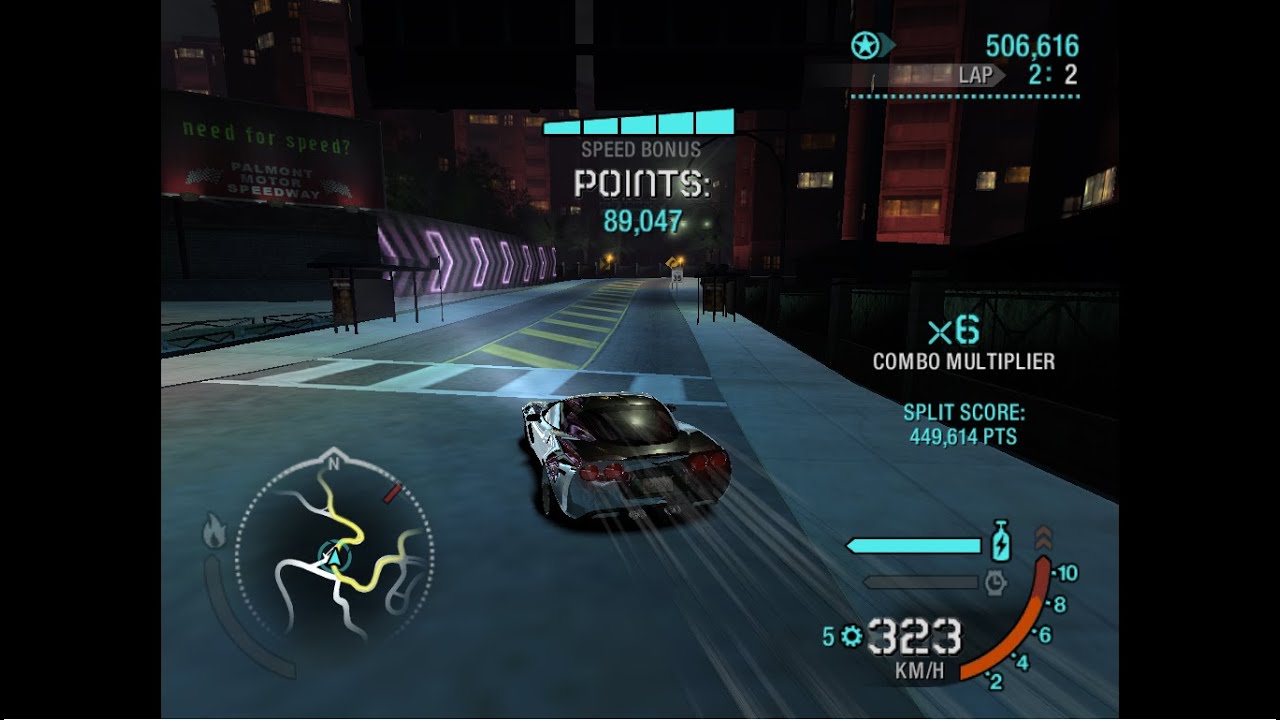 NFS Carbon DRIFT | Shady Pine | 2 laps Z06 (keyboard) - YouTube
