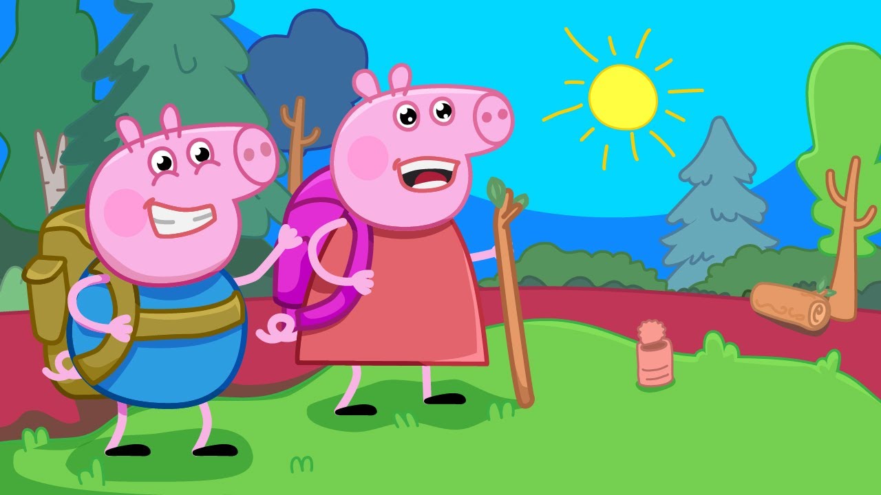 Pepa and George camping story - YouTube