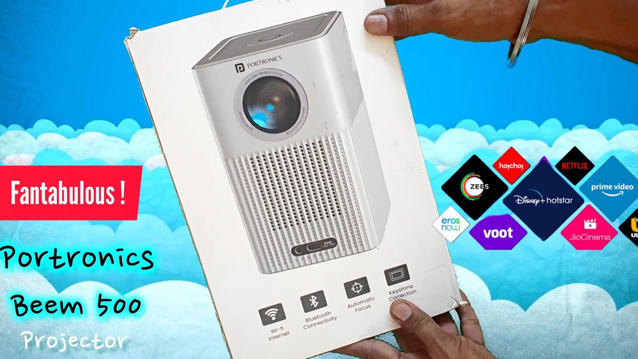 Portronics Beem 500 Smart Projector 1080p FHD, 6700 Lumens, ~INR 20K ...