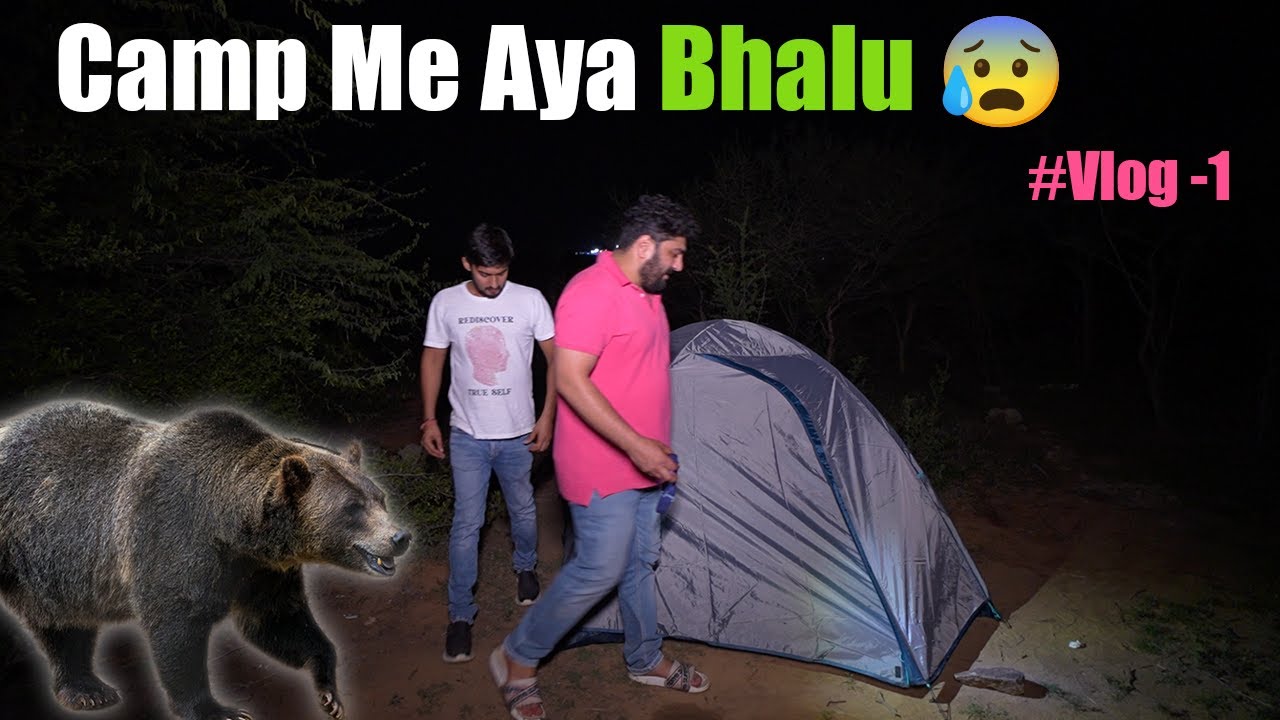 Camping me hua bhalu ka hamla #vlog1 #adventure #camping @Flywithtarun - YouTube