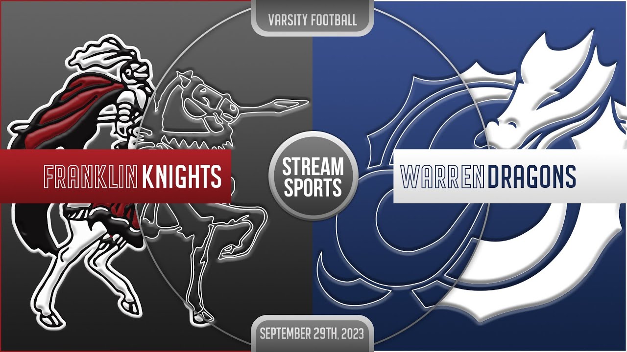Franklin Knight Football 2023 - Week 6 @ Warren Dragons - YouTube