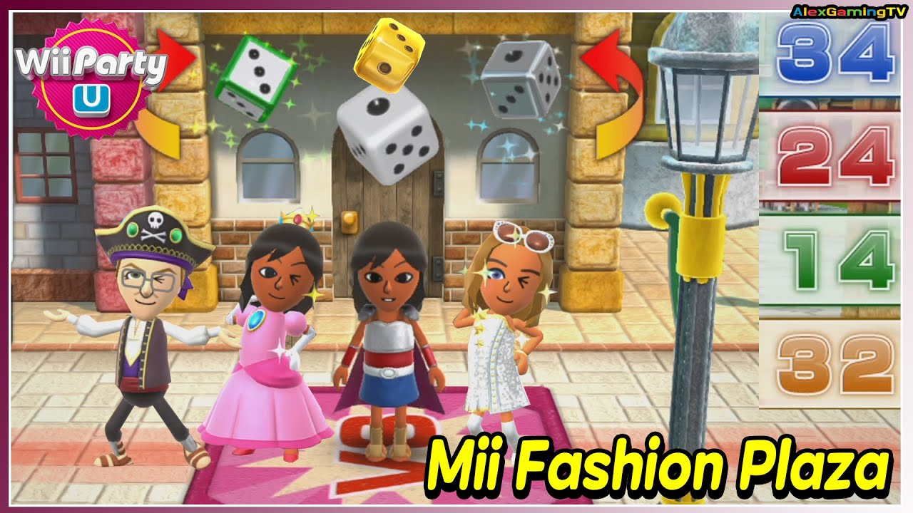 Wii Party U - Mii Fashion Plaza 🎵 Haru vs Alice vs Erick vs Kaori ...