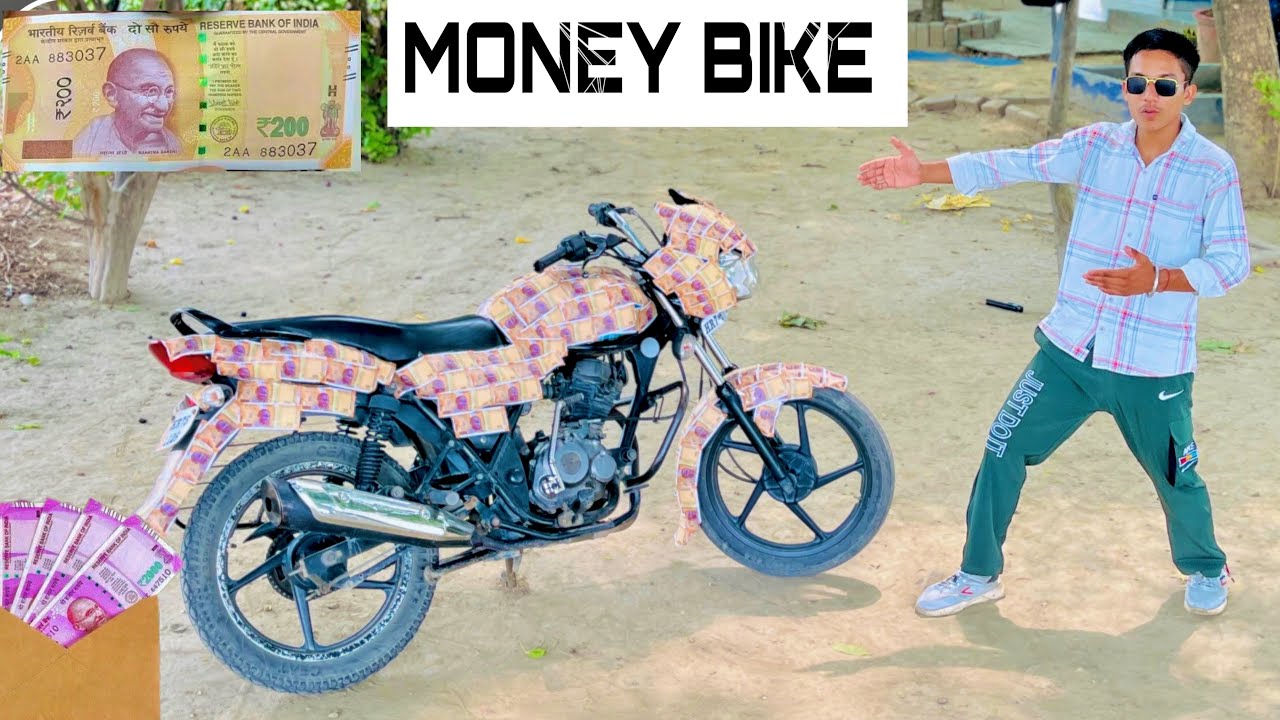 We Cover Our Bike With Money - Money Bike I Worth 7lakh - YouTube