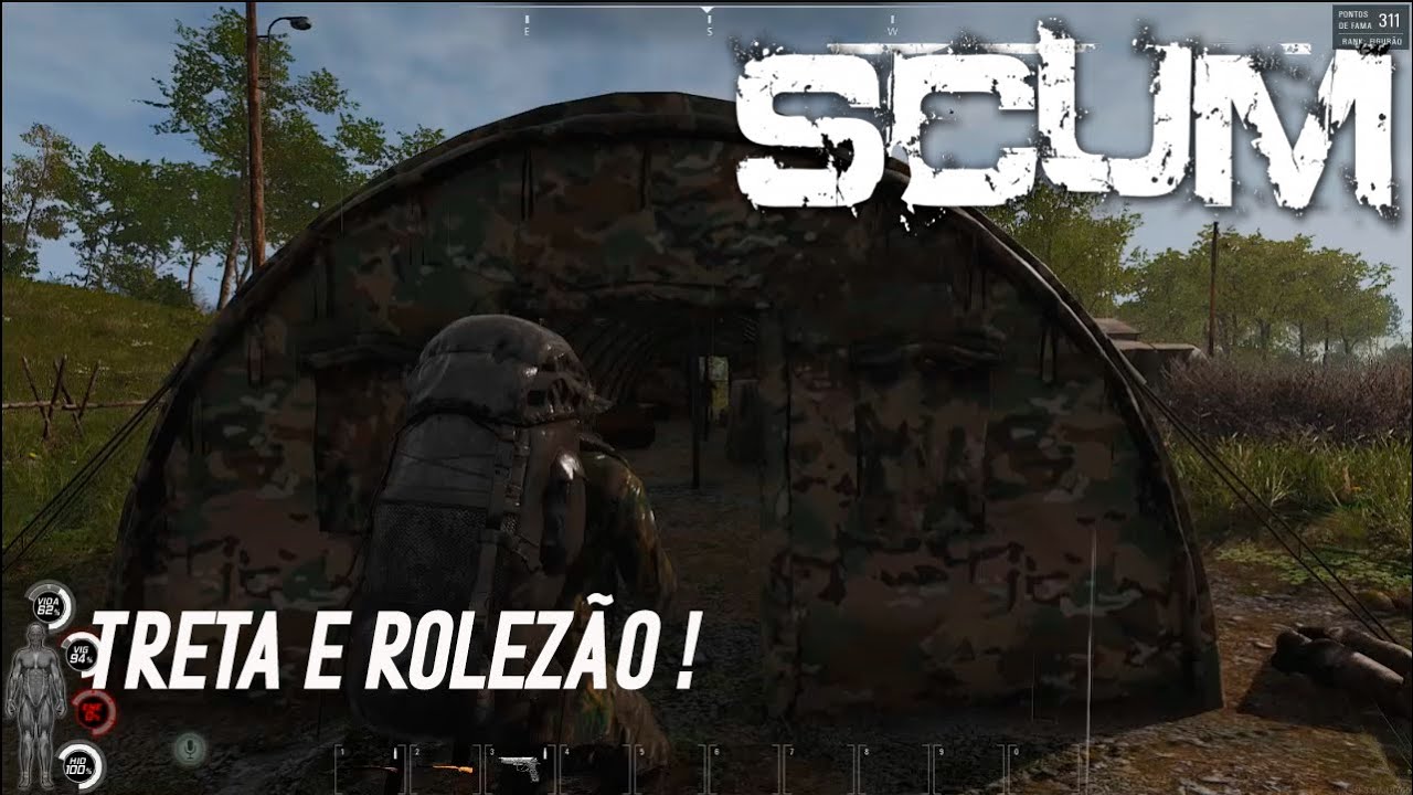 SCUM - TRETA NO ACAMPAMENTO E ROLEZÃO DE QUAD ! - YouTube