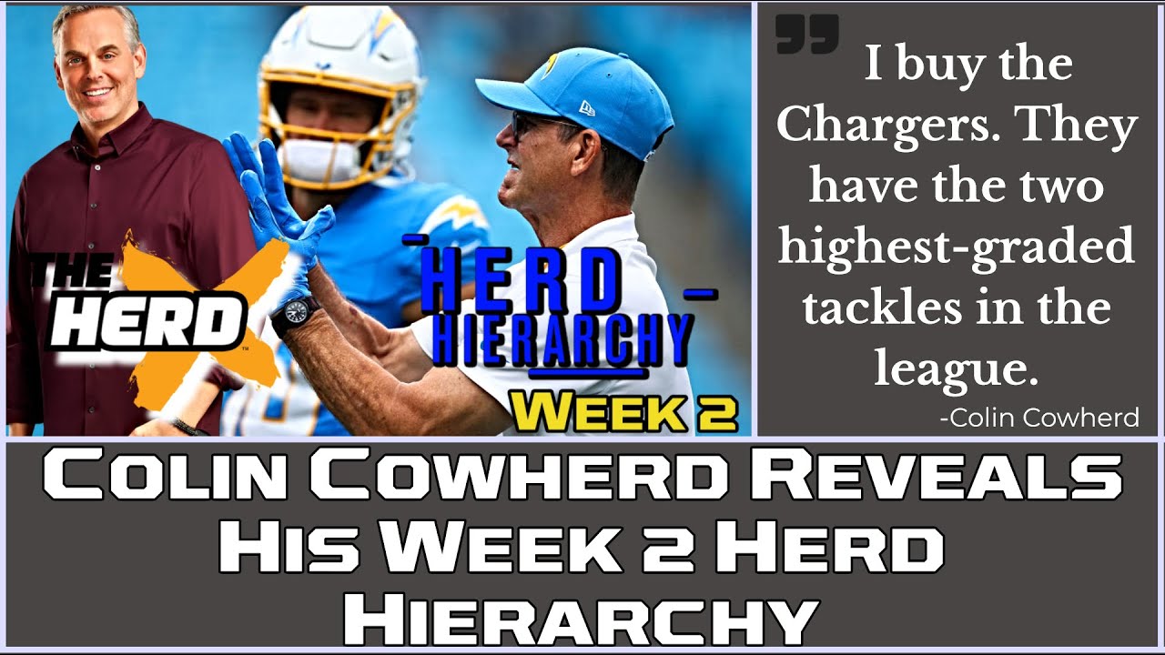 Colin Cowherd Reveals His Week 2 NFL Herd Hierarchy Rankings - YouTube